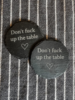 Funny Coasters Engraved Slate Coasters – Josephine Thomas Home