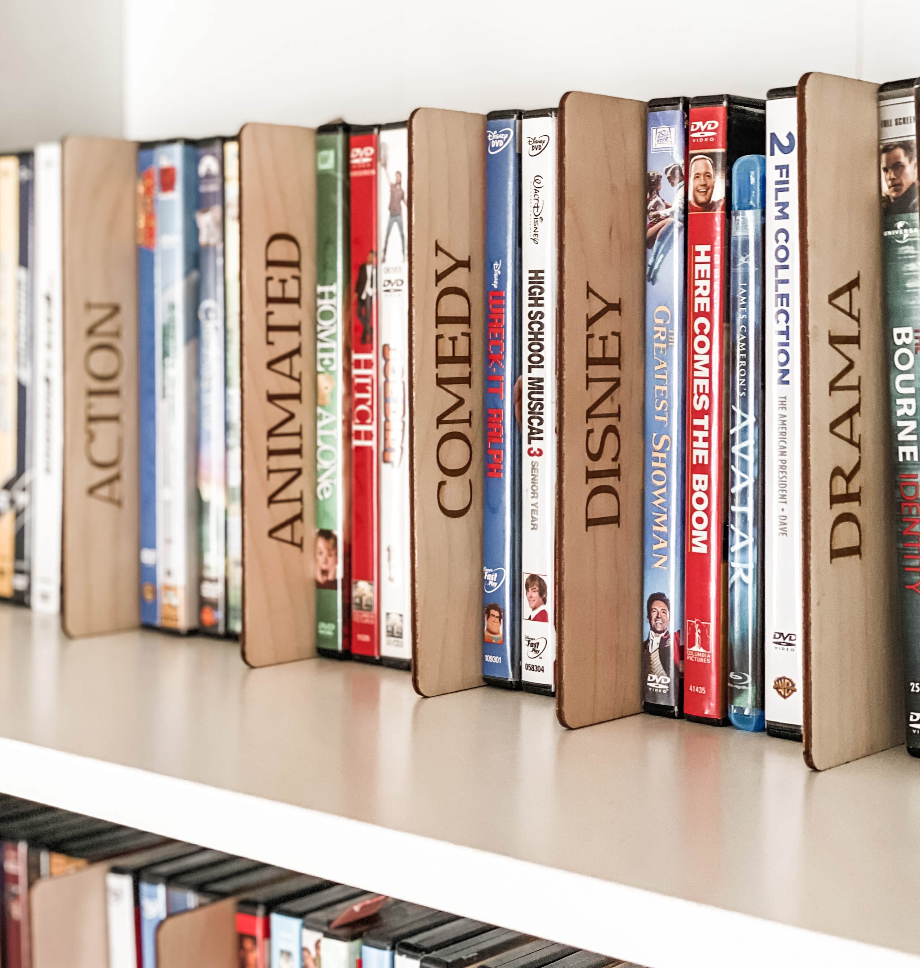 Raw Wood DVD Dividers – Josephine Thomas Home
