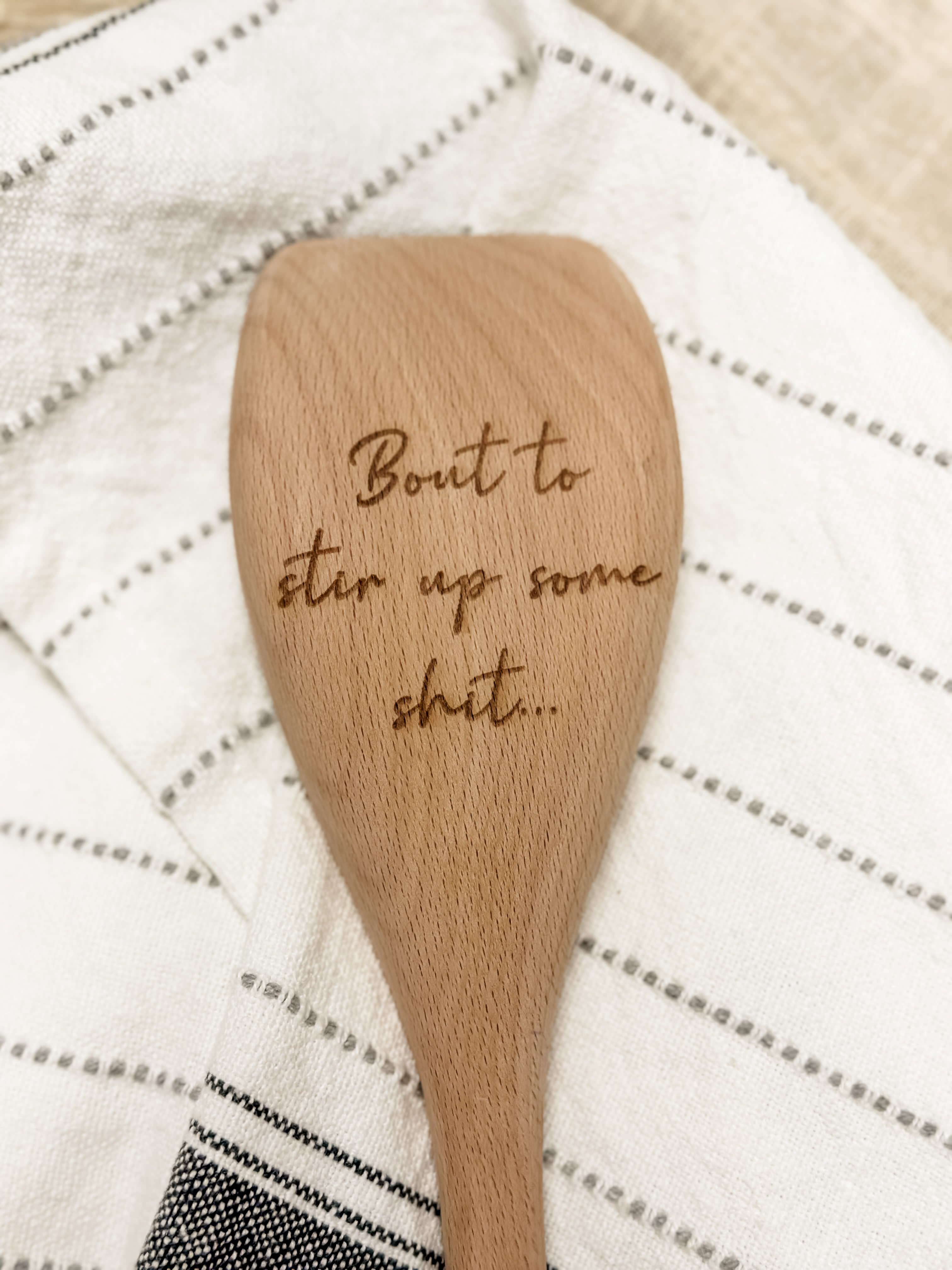 Engraved Cutting Board, Coaster, + Spoon Gift Set - Kitchen Humor ...