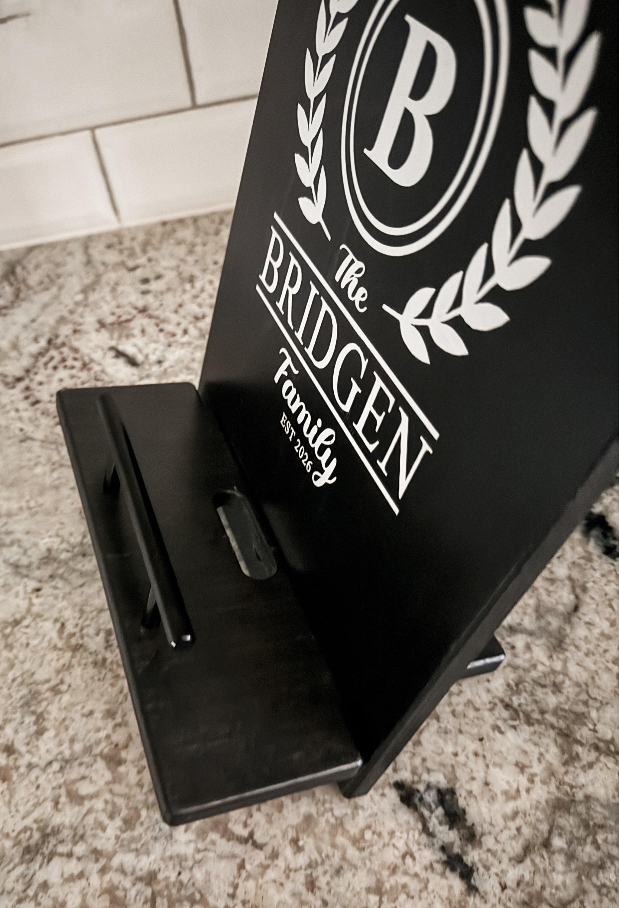 Personalized Black Cookbook Holder – Josephine Thomas Home