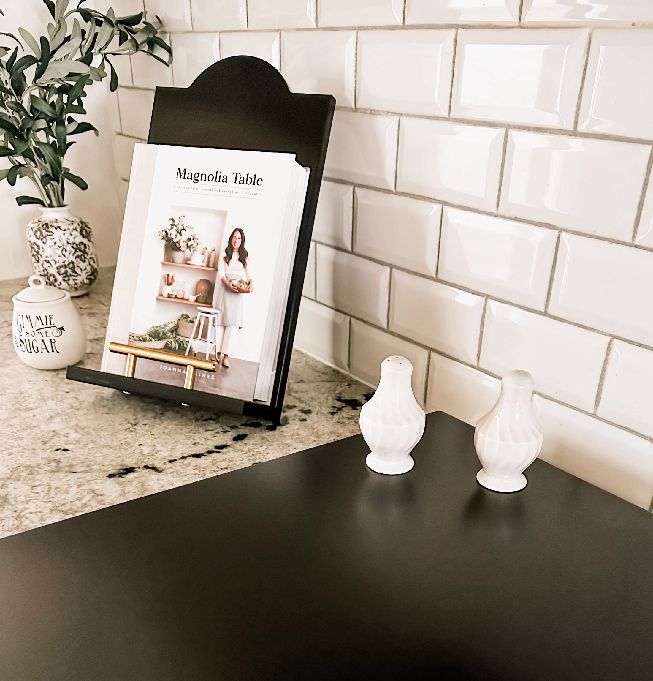 Clean and Simple Minimalist Black Cookbook Holder – Josephine Thomas Home